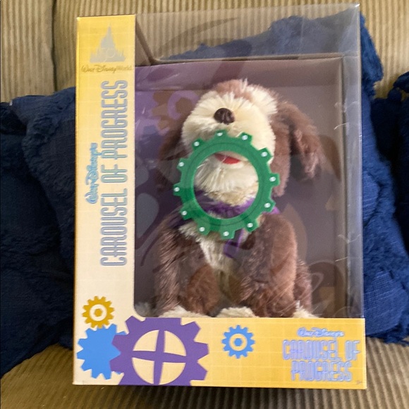 Disney | Other | Disney Carousel Of Progress Plush Dog Brown And White ...